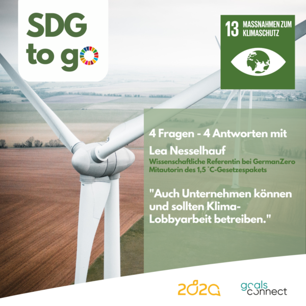 SDG to go – Heute: SDG 13 „Maßnahmen zum Klimaschutz“ – goals connect